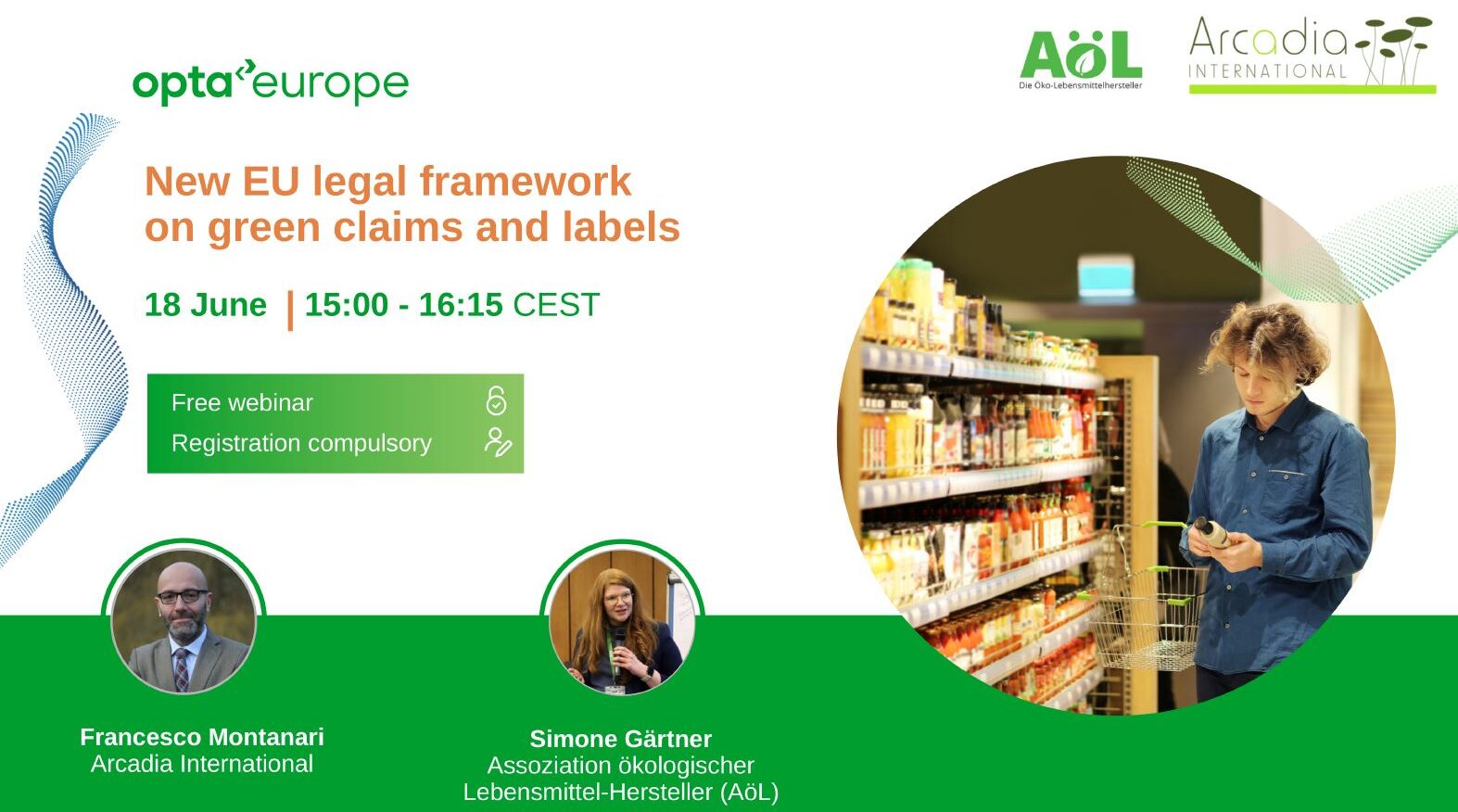 Webinar - New EU legal framework on green claims and labels • OPTA Europe